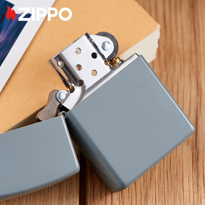 Zippo Classic Flat Grey Windproof Pocket Lighter 49452（ Lighter Without Fuel Inside ) | Lazada PH
