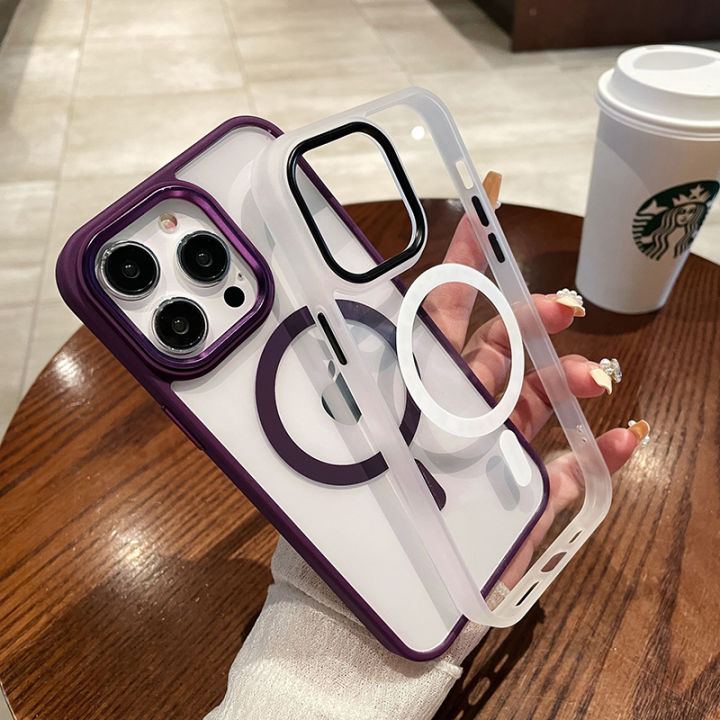 CrashStar MagSafe Clear Transparent Hard Shockproof Phone Case For iPhone 15 14 Pro Max Plus 13 ...