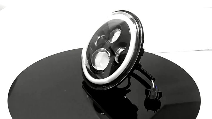 MOFOX E1 7Inch LED Round Headlights DRL 60W Hi/Lo Beam Driving Light ...