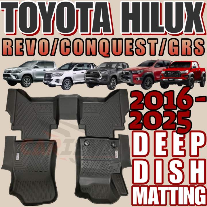 TOYOTA HILUX 2016-2024 PREMIUM DEEP DISH MATTING (REVO G/CONQUEST/GRS ...