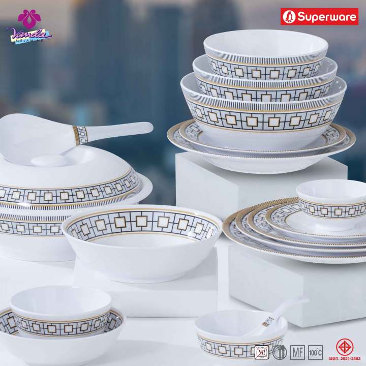 Srithai Melamine เมลามีน ลาย URBAN ตรา VANDA by SUPERWARE | Lazada.co.th