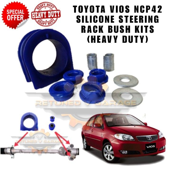 Toyota Vios NCP42 Silicone Steering Rack Bush Kits (Heavy Duty) | Lazada