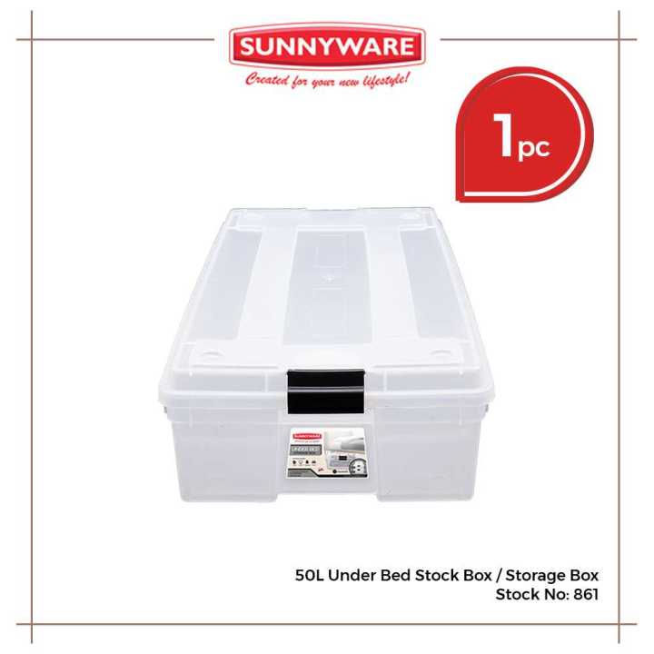 1pc 50L Under Bed Stock Box / Storage Box [Sunnyware 861] | Plasticware ...