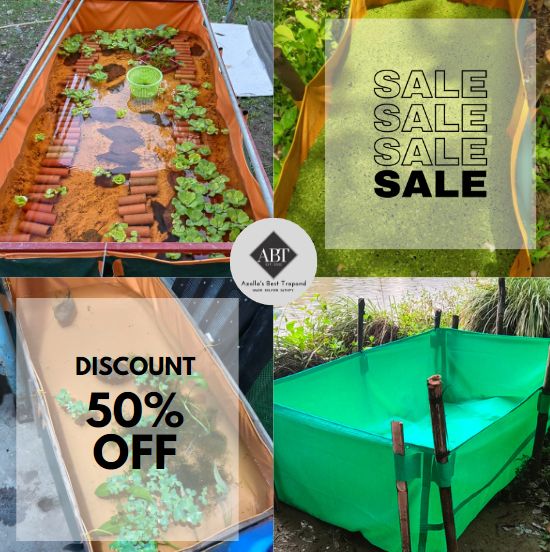 10x10x4ft S400 WITH ROPE One Piece High Quality Azolla Bed & Fish Ponds ...
