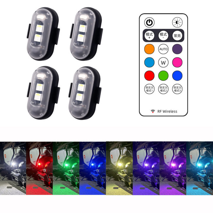 RGB Led Aircraft Strobe lights Motorcycle Lights LED Flash Position Wireless Light Aircraft ...