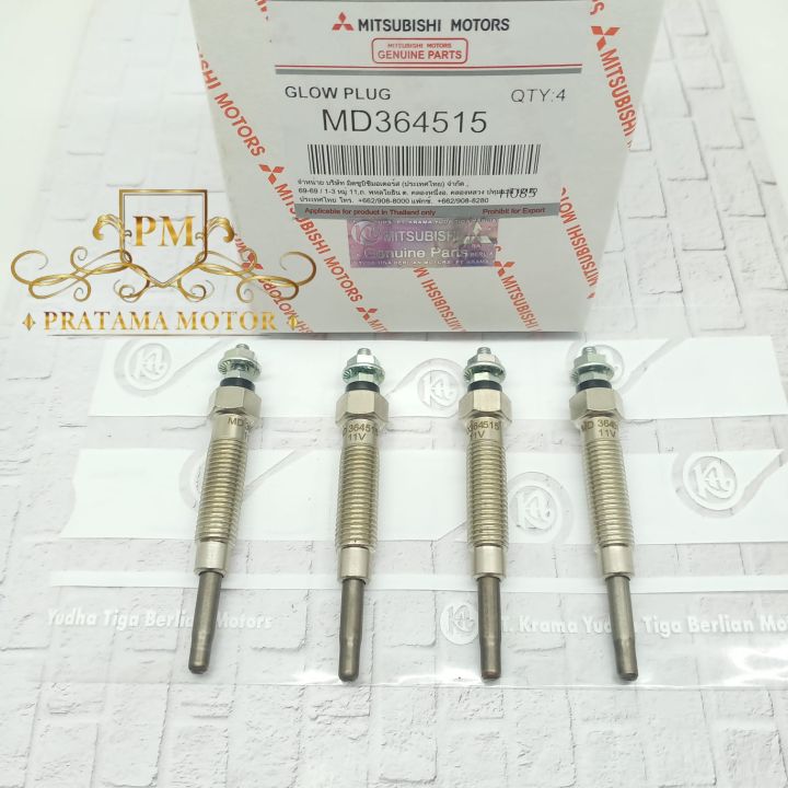 GLOW PLUG / BUSI PEMANAS L200 L300 STRADA TRITON 2.8 KUDA ORIGINAL 1SET ...