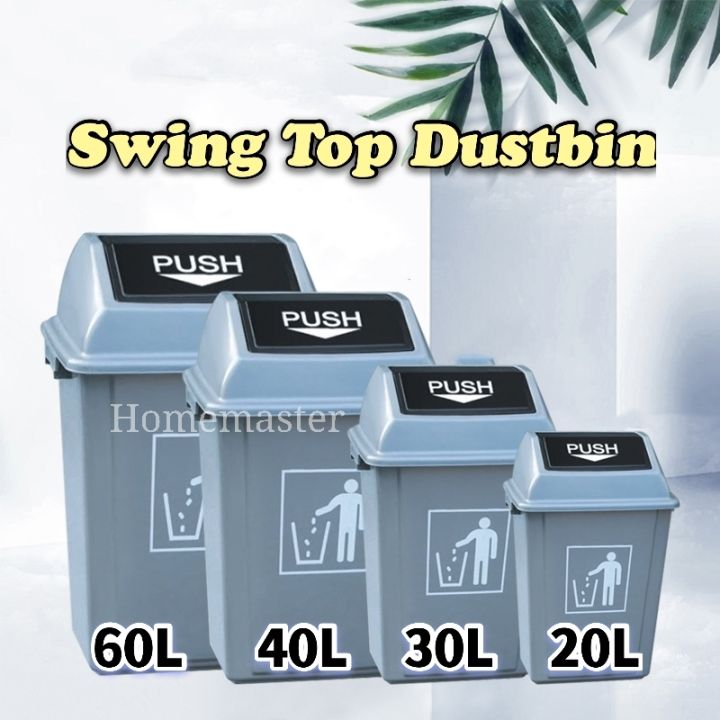 Swing Top Dustbin / Recycle Dustbin / Flip Top Bin / Tong Sampah / Bin ...