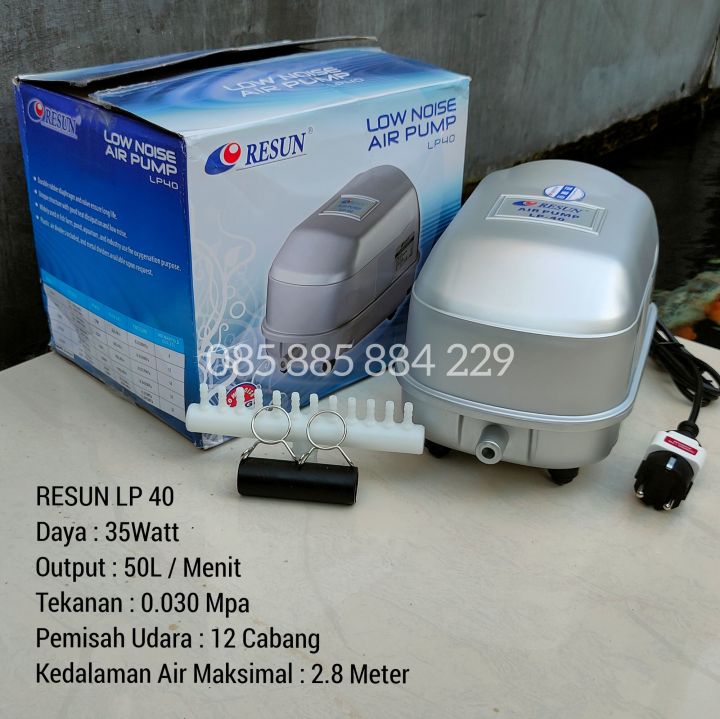 ORIGINAL RESUN AERATOR LP 40 POMPA UDARA LOW NOISE AIR PUMP | Lazada ...