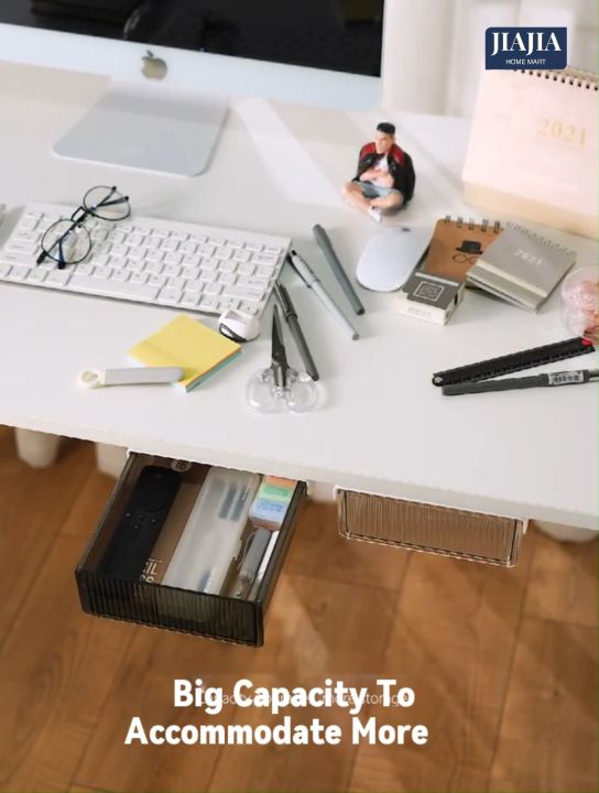 SG Under Table Desk Drawer Stationary Box Self-adhesive Under-drawer ...