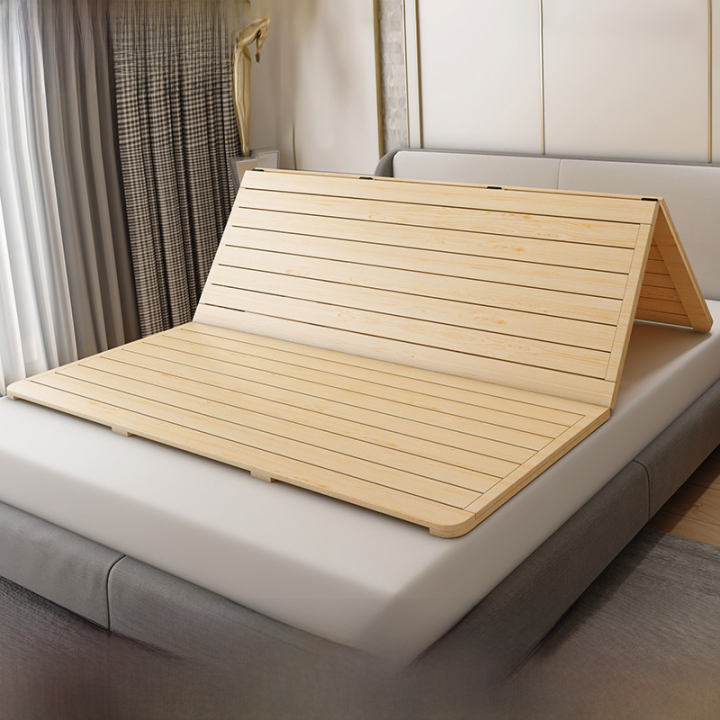 Lumber Hard Bed Board Foldable Double Size Solid Wood Beam Mattress ...