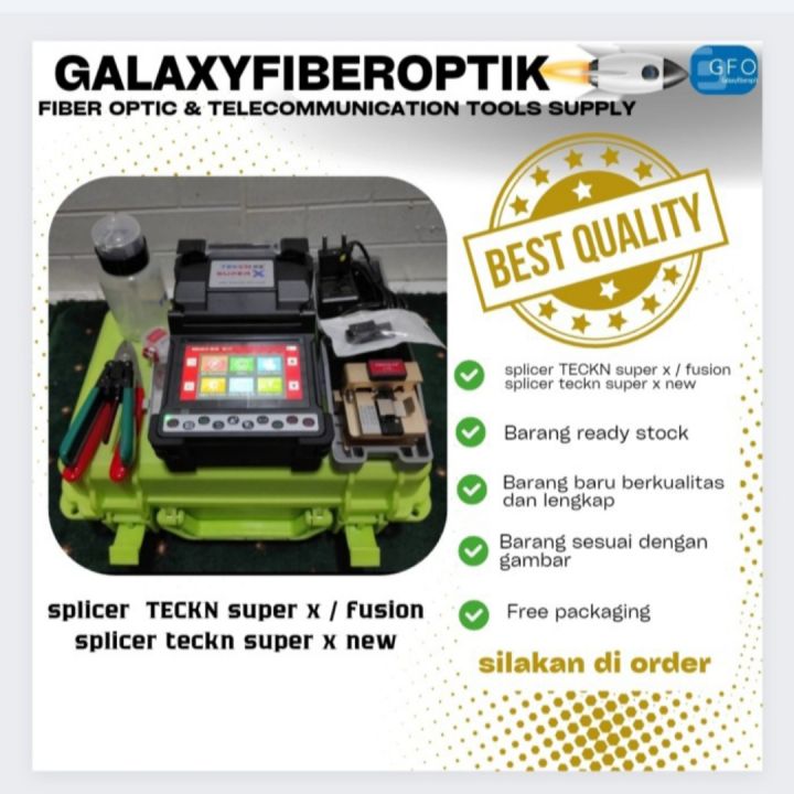 splicer tekcn super x/fusion splicer teckn x/alat sambung fiber optik ...