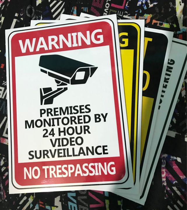 Warning CCtV Signage | Lazada PH