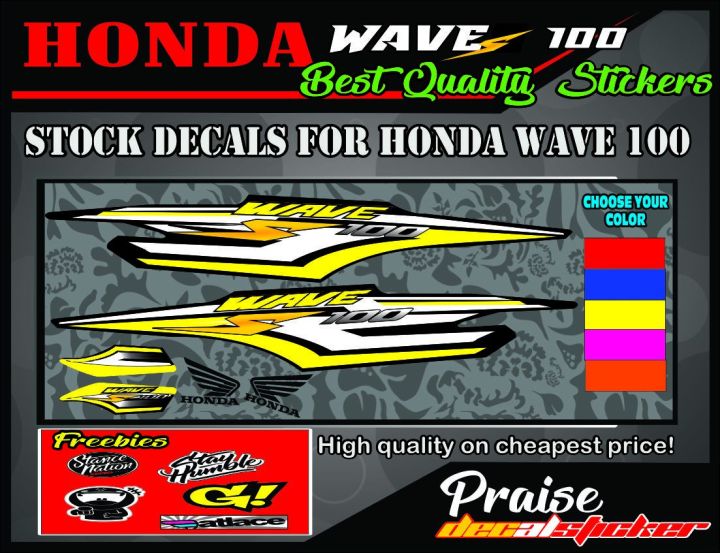 Honda (Wave S design) stock decals 🔥🔥 | Lazada PH
