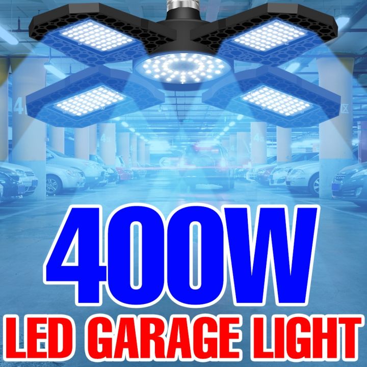 LED Garage Lamp 220V Floodlight E27 Light Bulb 200W 300W 400W ...
