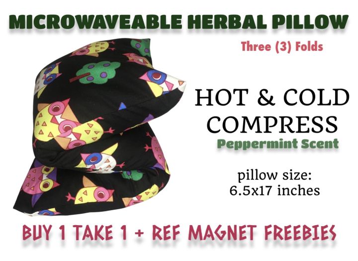 BUY 1, TAKE 1 PROMO! microwaveable HERBAL PILLOW 3 folds( PEPPERMINT ...