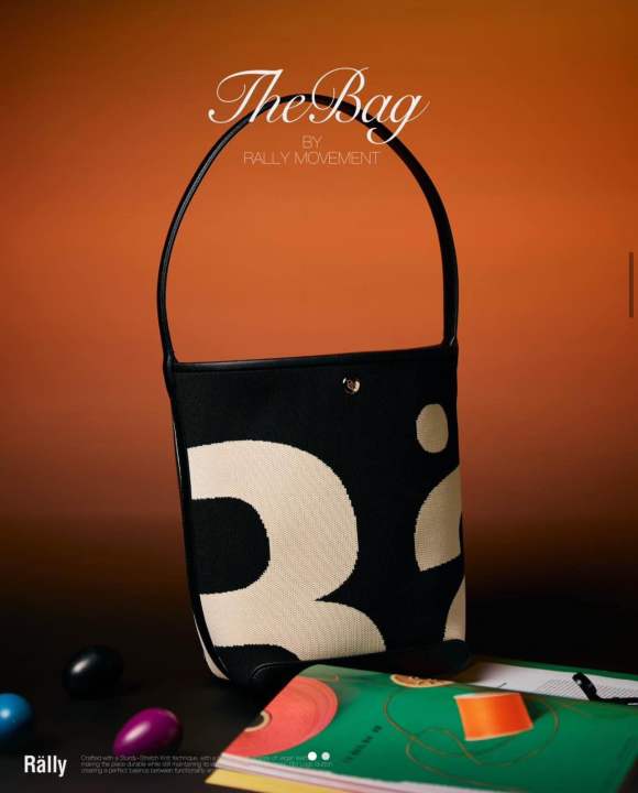 [ของแท้แน่นอน💯] พร้อมส่ง📦 Rally movement Bag🧸 กระเป๋าทรง Bucket ทอลาย ...