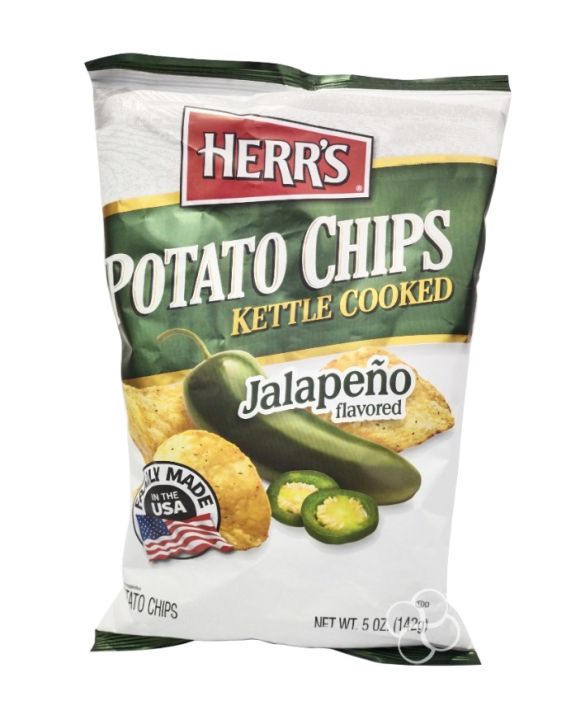 Herr's Kettle Cooked Jalapeno Flavored Potato Chips 142g | Lazada PH
