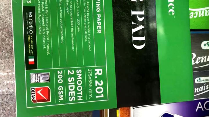 💙สมุดวาดเขียน RENAISSANCE รุ่น R101,R201และ R601 ขนาด A2 (37.5 x 55.5 ...