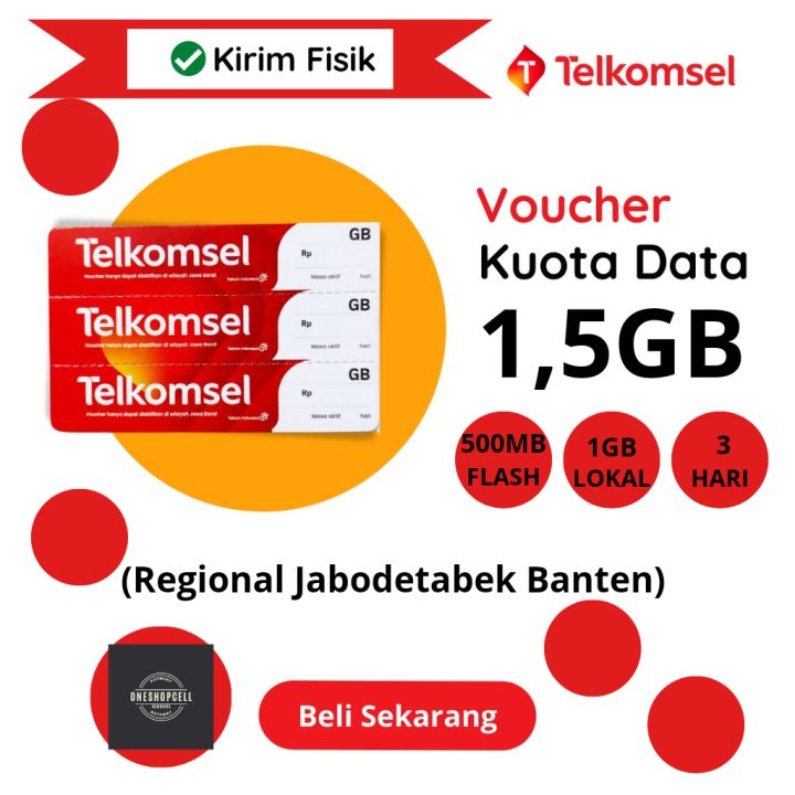 Voucher Telkomsel 1,5GB 3hari | Lazada Indonesia
