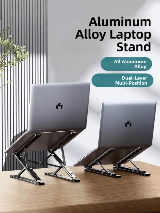 RQZN | Dual-Layer Elevating Laptop Stand with Airflow Cooling and Neck ...