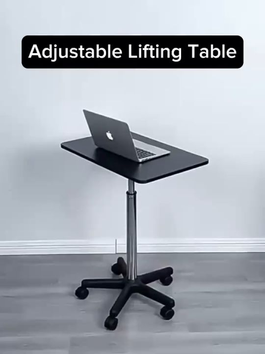 Movable Lifting Table with Wheels Adjustable Standing Desk Computer ...
