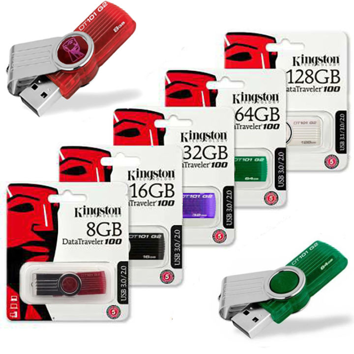ORIGINAL KINGSTON 128GB / 64GB / 32GB / 16GB / 8GB DT100G3 PENDRIVE ...
