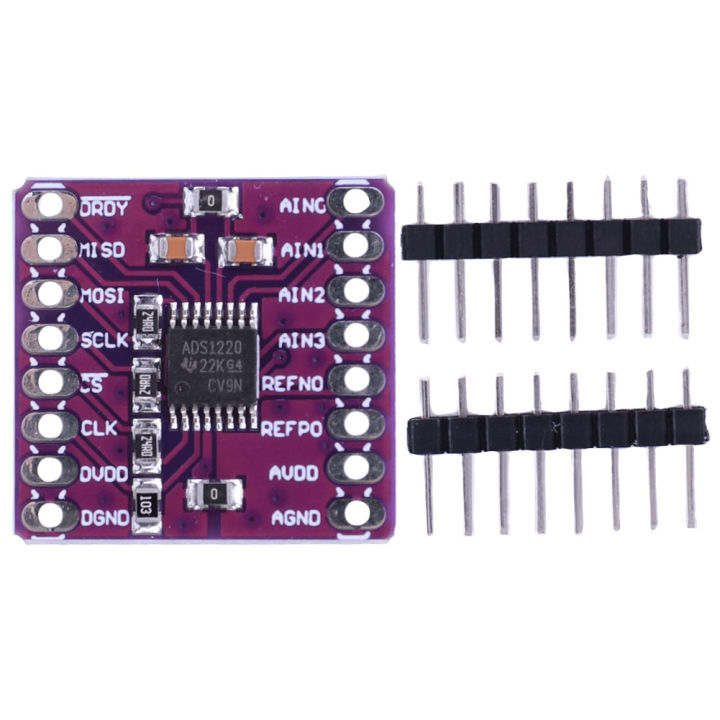 ADS1220 ADC SPI Low-power 24 Bit Analog To Digital Converter 2.3-5.5V ...