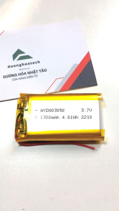 Pin Li-Po Lithium Polymer 3.7V Dung Lượng 1300mAh 8x30x50mm Dùng Cho ...