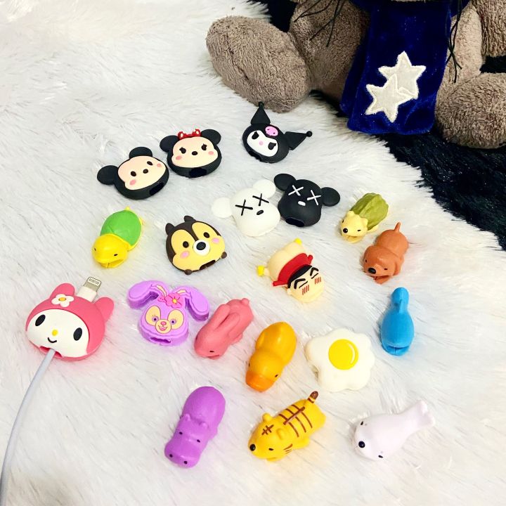 Cable Bite ที่กันสายหัก ลายการ์ตูน cable สำหรับ สายชาร์จ สำหรับiP/Android/USB/Type-C | Lazada.co.th