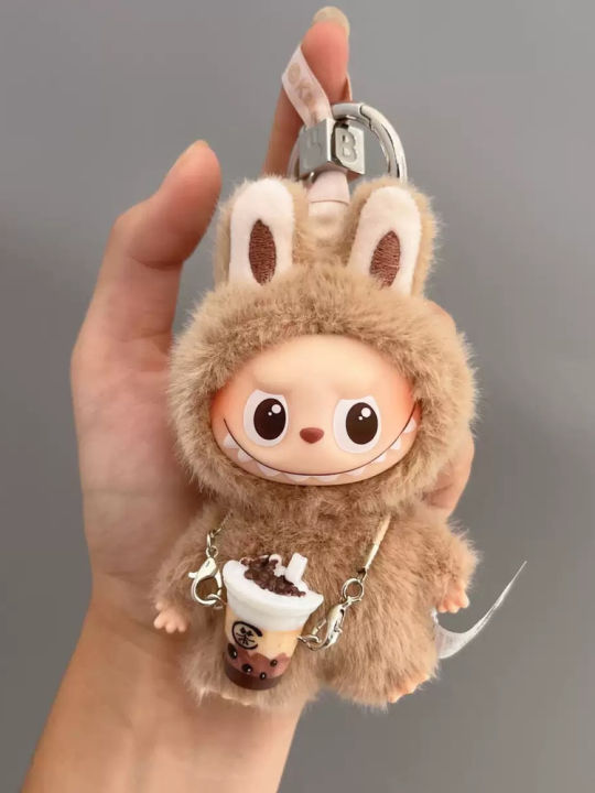 Fourth Generation Labubu Milk Tea Cup Pendant Accessories Mini BJD Doll ...