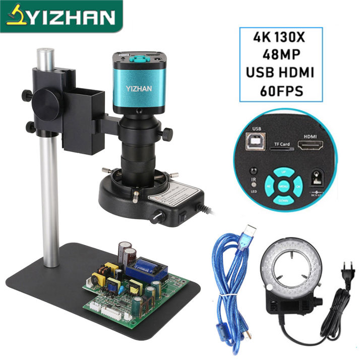 【Ready Stock】4K Microscope HDMI USB 60FPS Video Microscope Set 38MP ...