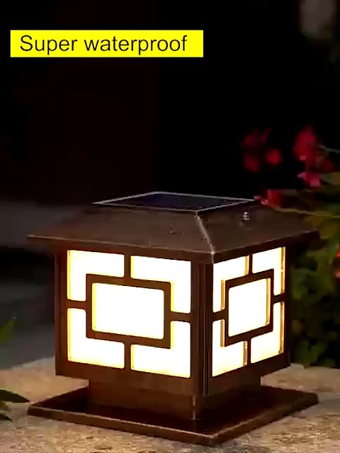 【BUY 1 TAKE 1】Solar pillar Light Post Cap Lamp Column Head lights 25cm ...