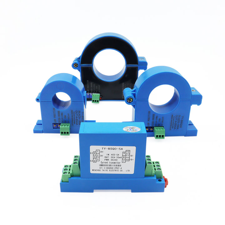 24VDC Split Core Transmitter Hall Current Transducer With 4-20mA Din Rail Current Transmitter 5A ...