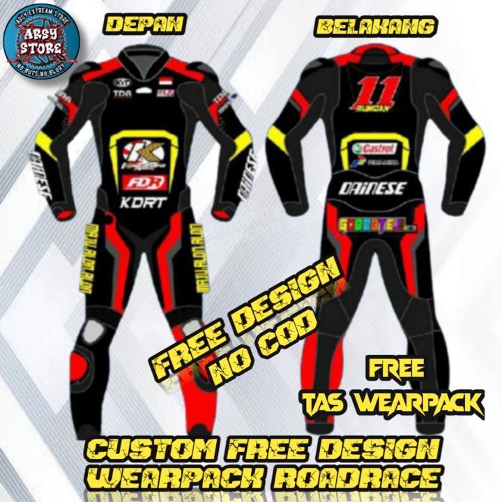CUSTOM / FREE DESIGN / WEARPACK ROADRACE ANAK DAN DEWASA GAMBAR BEBAS ...