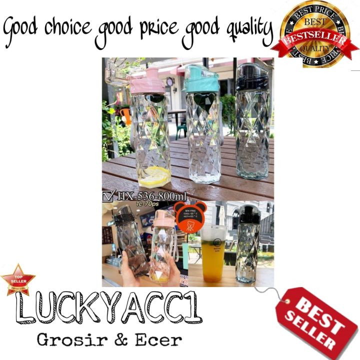 LC- Botol minum Transparan polos HX - 536 800ML botol minum transparan ...
