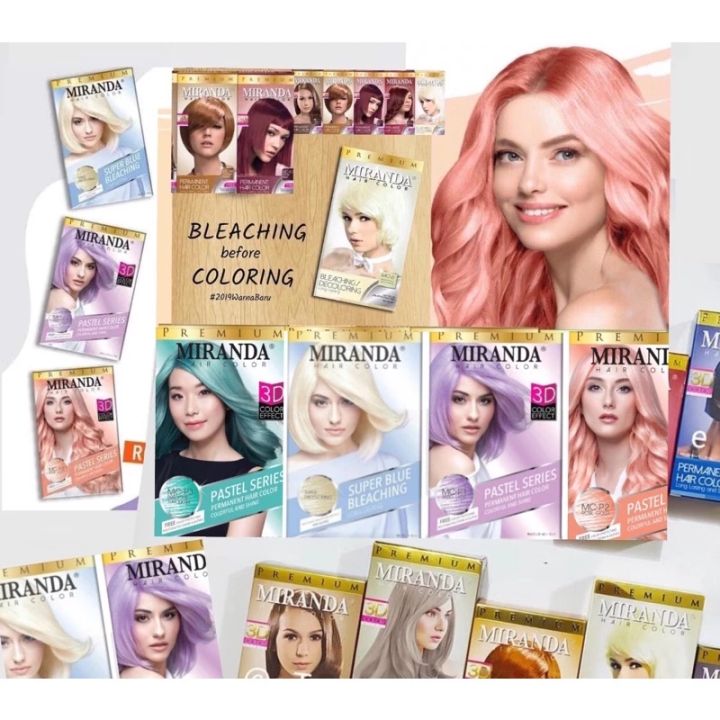 MIRANDA HAIR COLOR DAN MIRANDA HAIR PASTE BLUE BLEACHING | Lazada