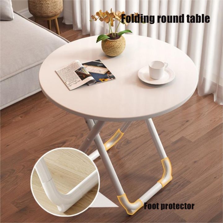 portable folding round table minimalist small table outdoor booth table ...