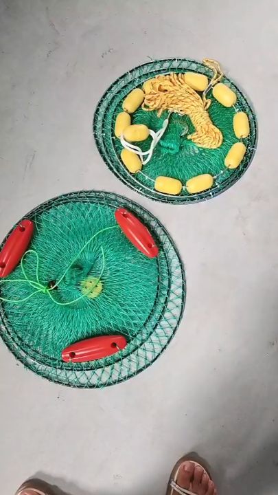 Floating Ball Fish Guard Nets Portable Foldable 2-Layer Nylon Fishing ...