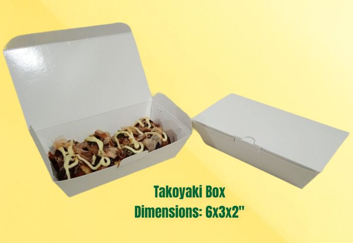 Takoyaki Box/ Take out box (100 pcs) laminated | Lazada PH
