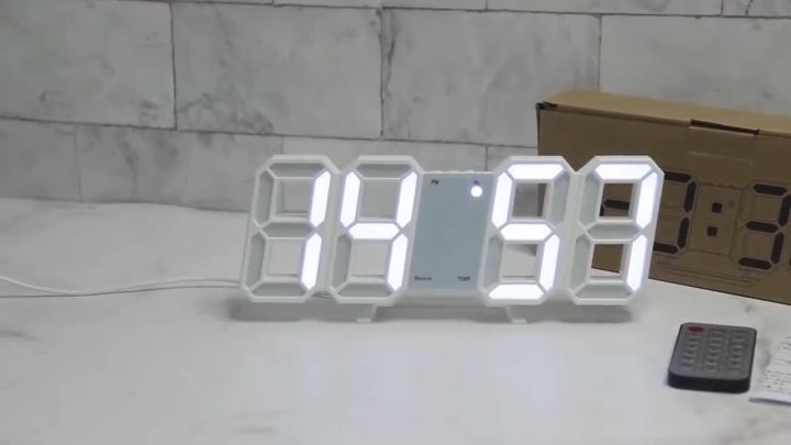 *SpeedHome*LED Jam Dinding / Meja Modern Digital 3D LED Wall Clock ...