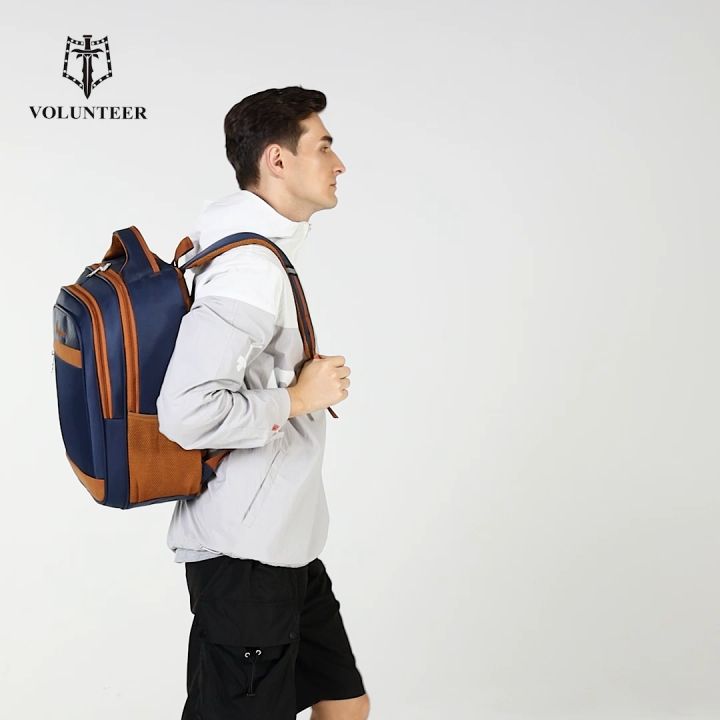 VOLUNTEER BAGS Men's Business Bag Large Capacity Anti-theft Backpack ...