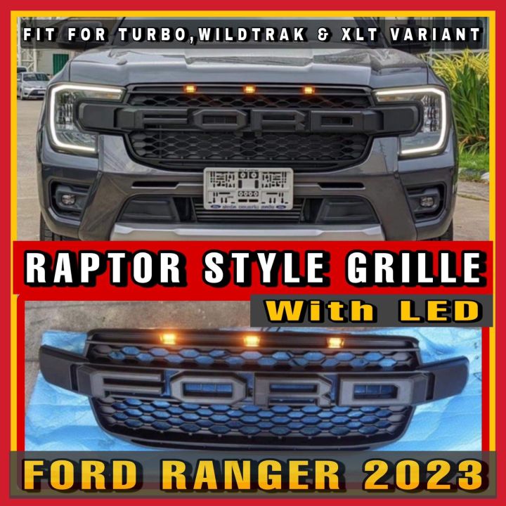 NEXT-GEN FORD RANGER 2023 RAPTOR TYPE GRILLE with LED (FORD RANGER 2023 ...