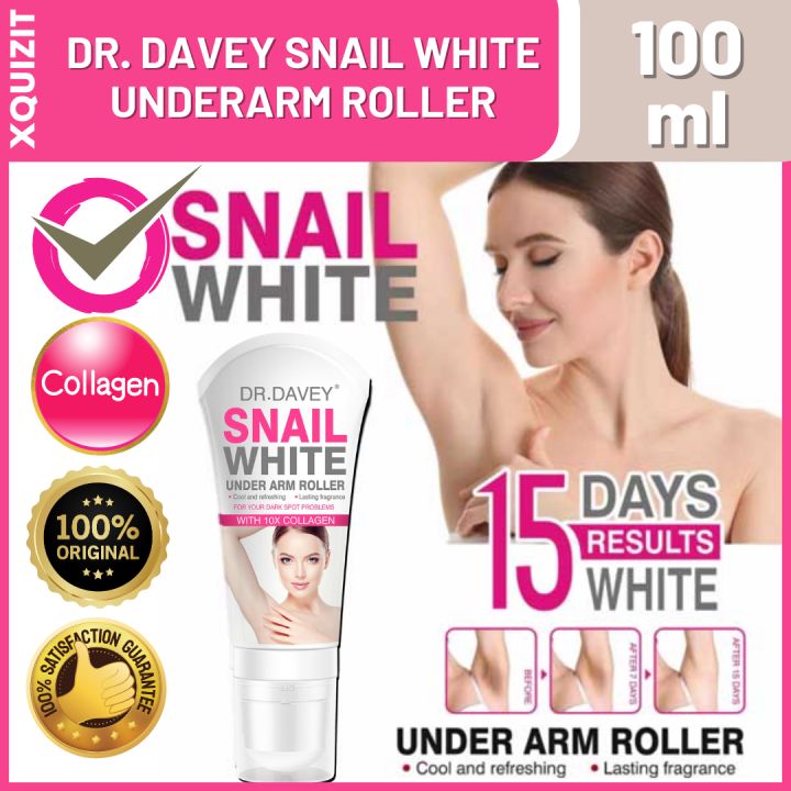 💯 Original DR. DAVEY SNAIL WHITE UNDER ARM ROLLER with 10x COLLAGEN 🔥 for your dark spot ...