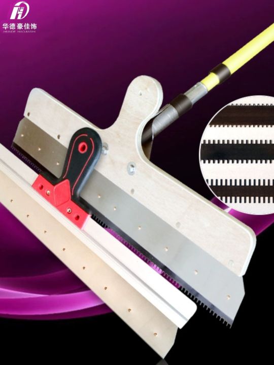 Wood Rake Cement Self-Leveling Scraper Stainless Steel Toothed Scraper ...