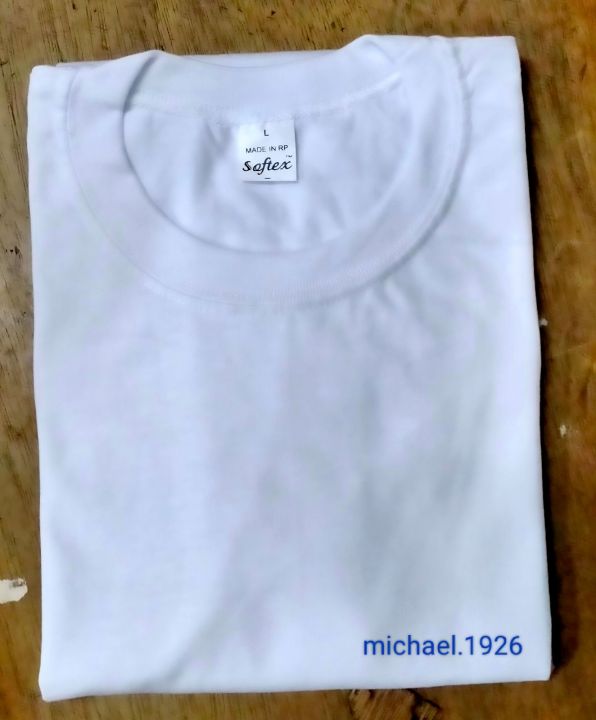 Softex Round Neck Plain White for Adult | Lazada PH