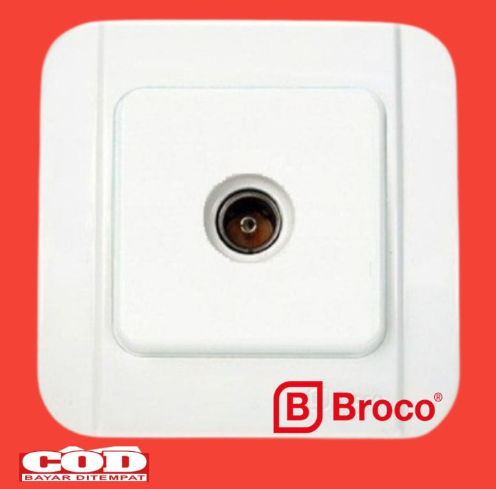 Broco colokan antena tv digital, colokan tv tanam dinding | Lazada ...