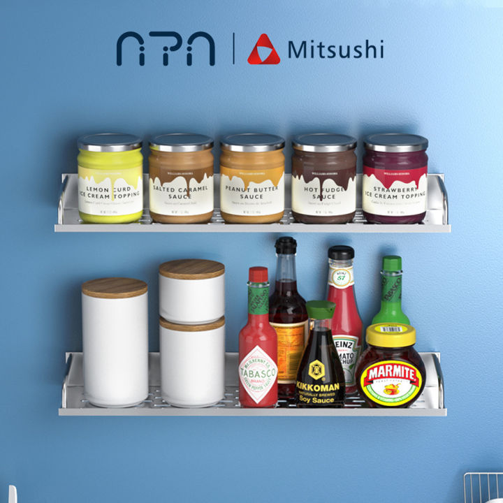 Nipiin 39/49/59CM Spice Rack Wall Mounted Stainless Steel Organizer ...