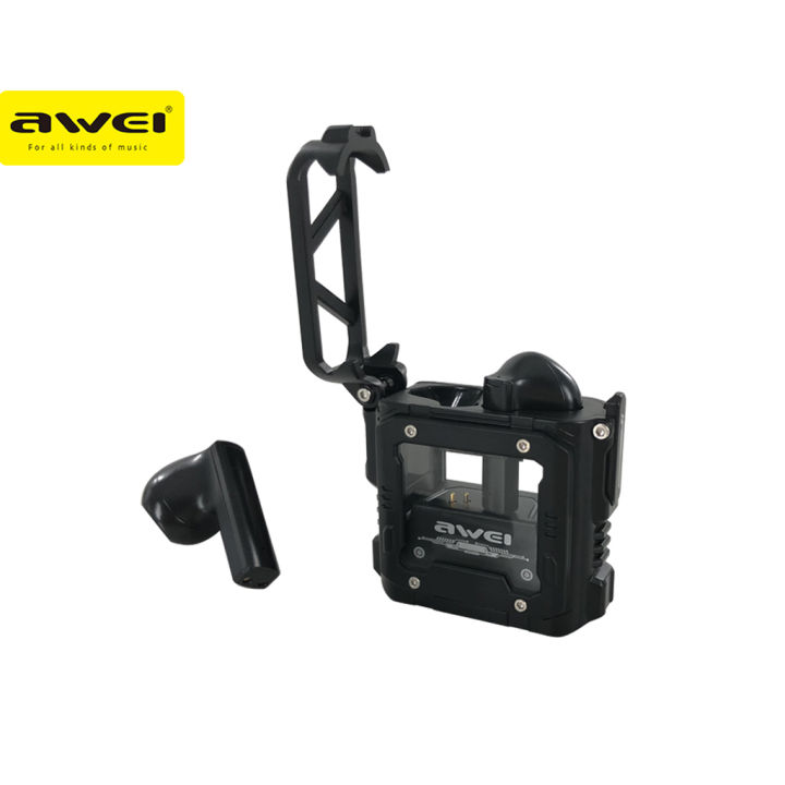 Awei T63 TWS Gaming Bluetooth Earphone HiFi Sound RGB Light Earbuds ...