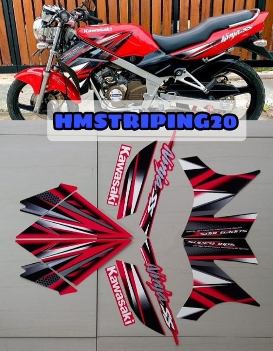 STIKER STRIPING LIS BODY KAWASAKI NINJA SS TAHUN 2013 MERAH | Lazada ...