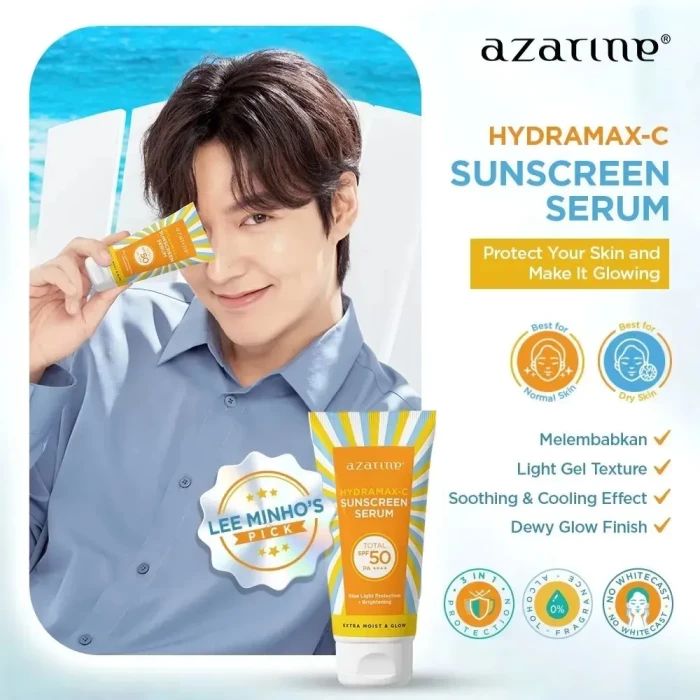 AZARINE Hydramax-c Sunscreen Serum SPF 50 PA ++++ | Lazada Indonesia